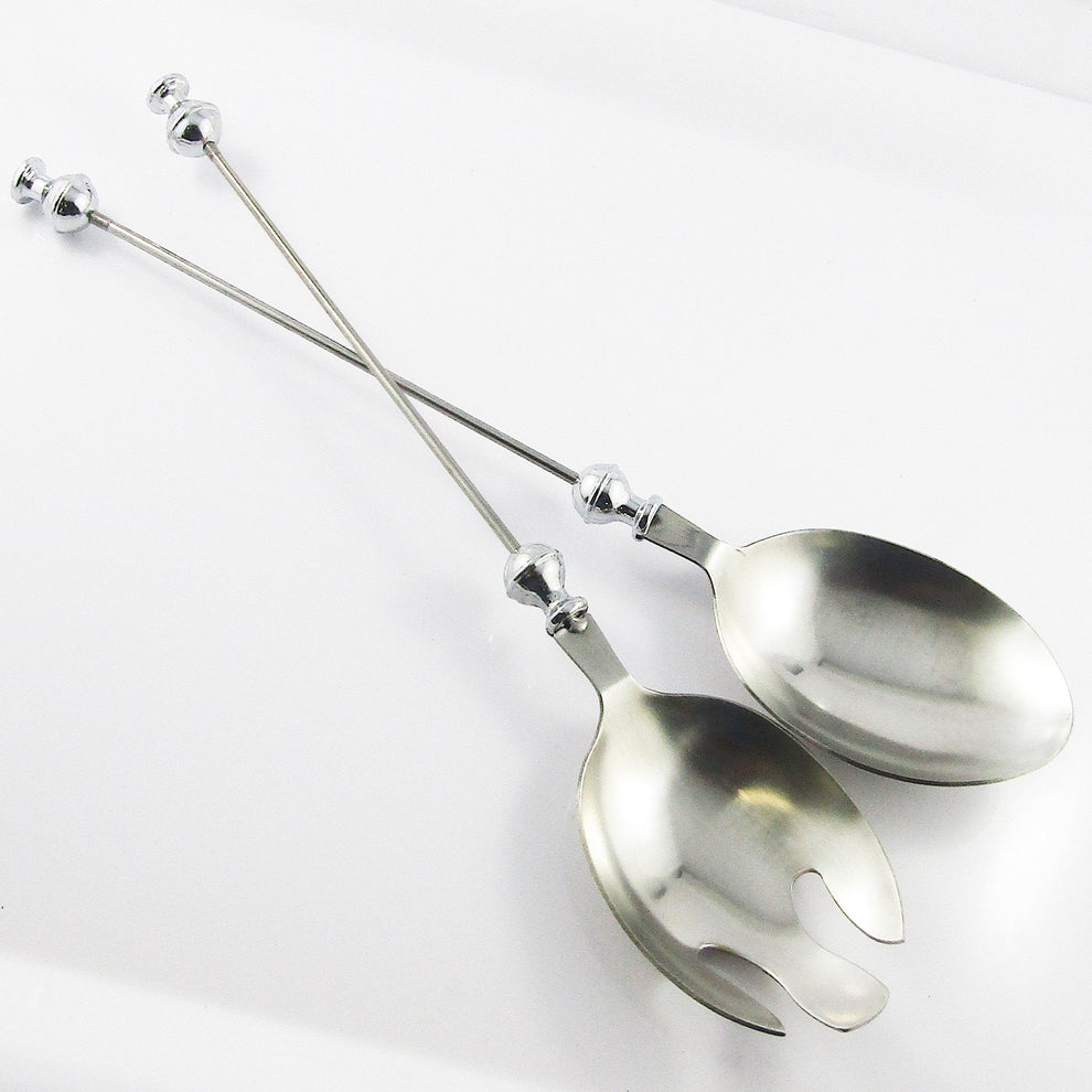 Blank DIY Beadable Salad Serving Set Stainless Steel & Alloy 292x59mm ...